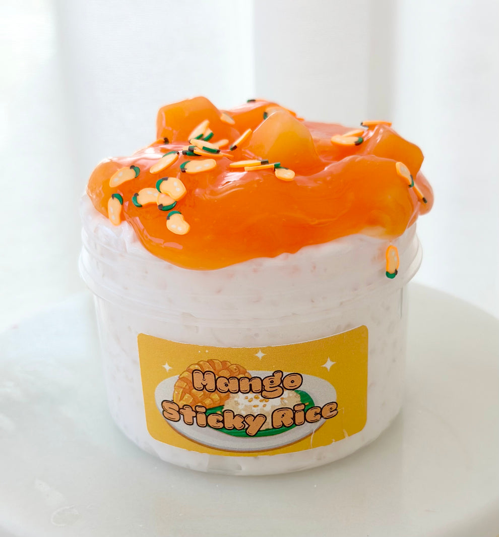 Mango Sticky Rice Slime -Slushie Slime - Crunchy Slime – Chubby Cheek Slime